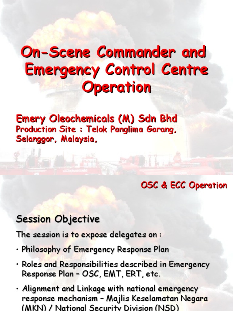 On-Scene Commander (OSC) and Emergency Control Centre (ECC) Training ...