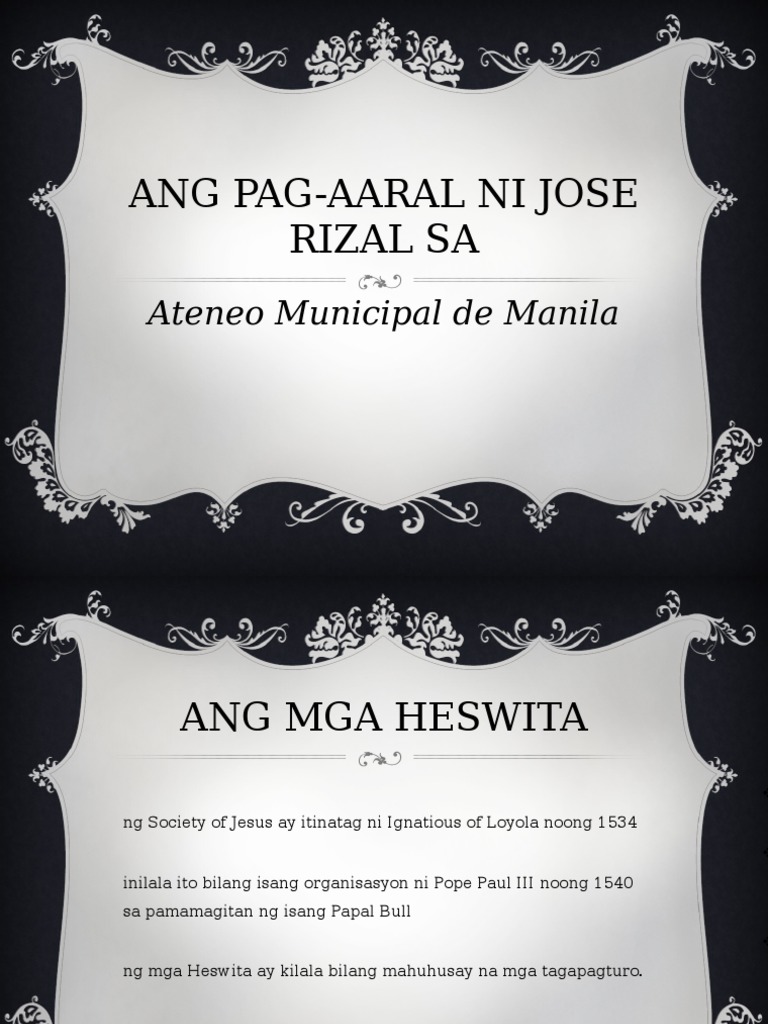 Ang Pag-Aaral Ni Jose Rizal Sa Ateneo | PDF