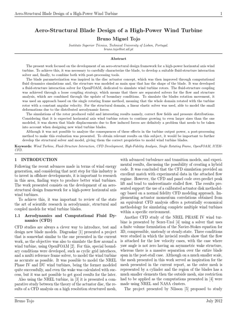 Fsi Paper Pdf Computational Fluid Dynamics Turbine
