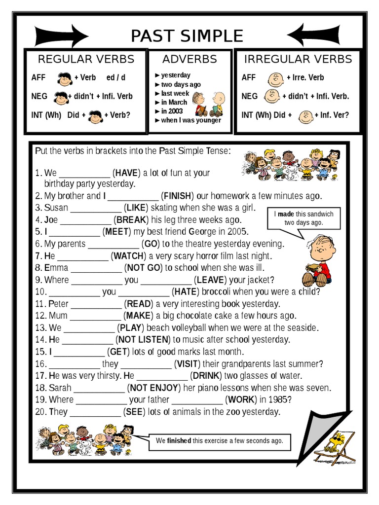 Past SImple Tense | PDF | Language Arts & Discipline