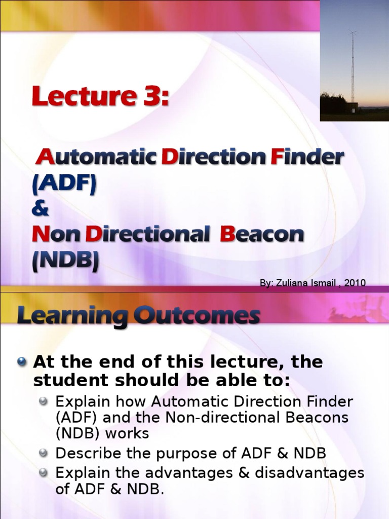 Lecture 3-ADF & NDB | PDF | Radio | Wireless