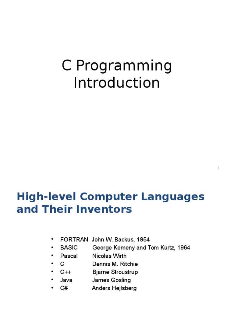 Unit 1 Introduction To C Final | Download Free PDF | C (Programming Language) | Pointer ...
