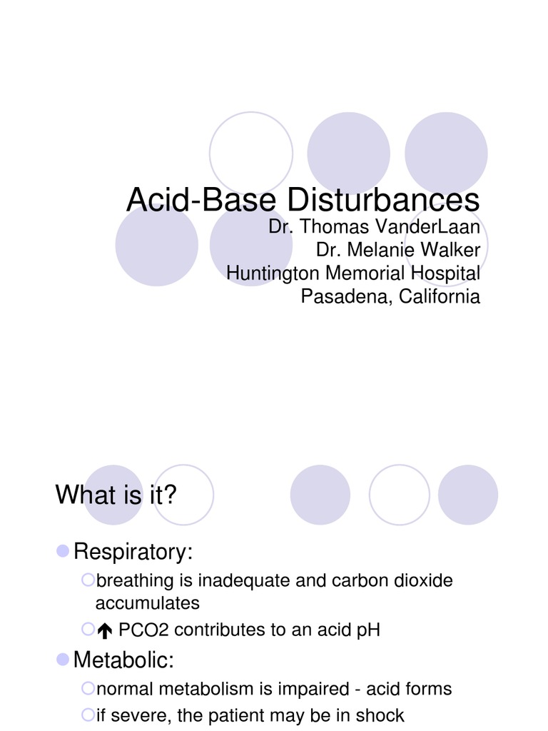 Acid Base Disturbances | PDF | Respiratory System | Bicarbonate
