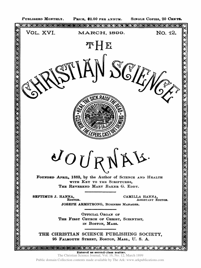 Christian Science Journal | PDF | Faith Healing | God