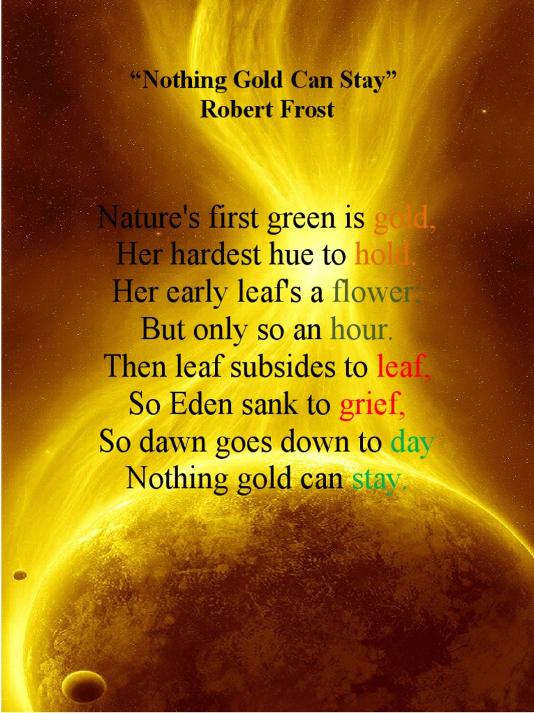 Nothing Gold Can Stay | PDF | Poetry