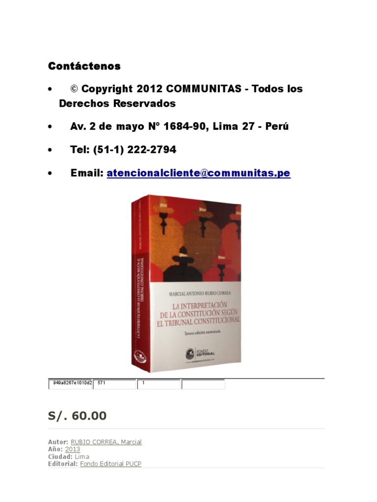 Libro Marcial Rubio Correa | PDF