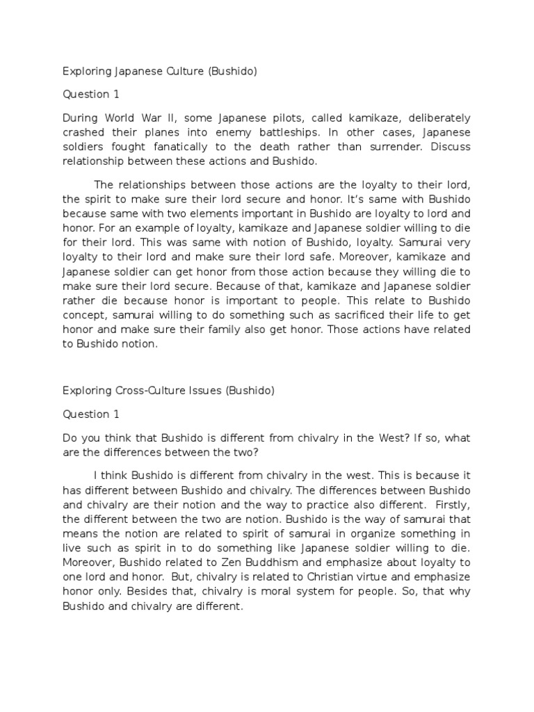 Understanding Bushido and Giri in Japan | PDF | Bushido | Kamikaze