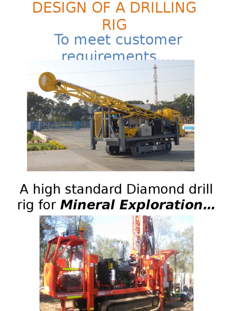 Design of A Diamond Drilling Rig | PDF | Drilling Rig | Machines