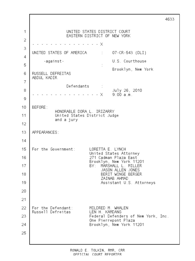 (English) Transcript of Trial - United States of America V Russell ...