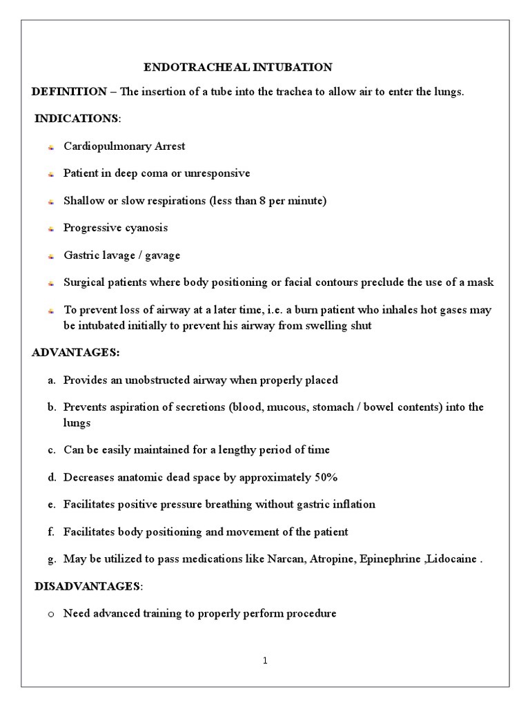 Endotracheal Intubation | PDF | Respiration | Human Anatomy