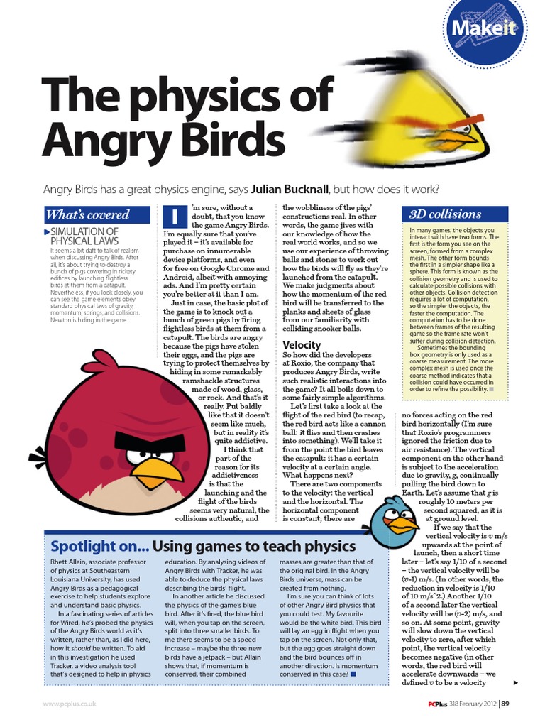 AngryBirds Physics | PDF | Collision | Momentum