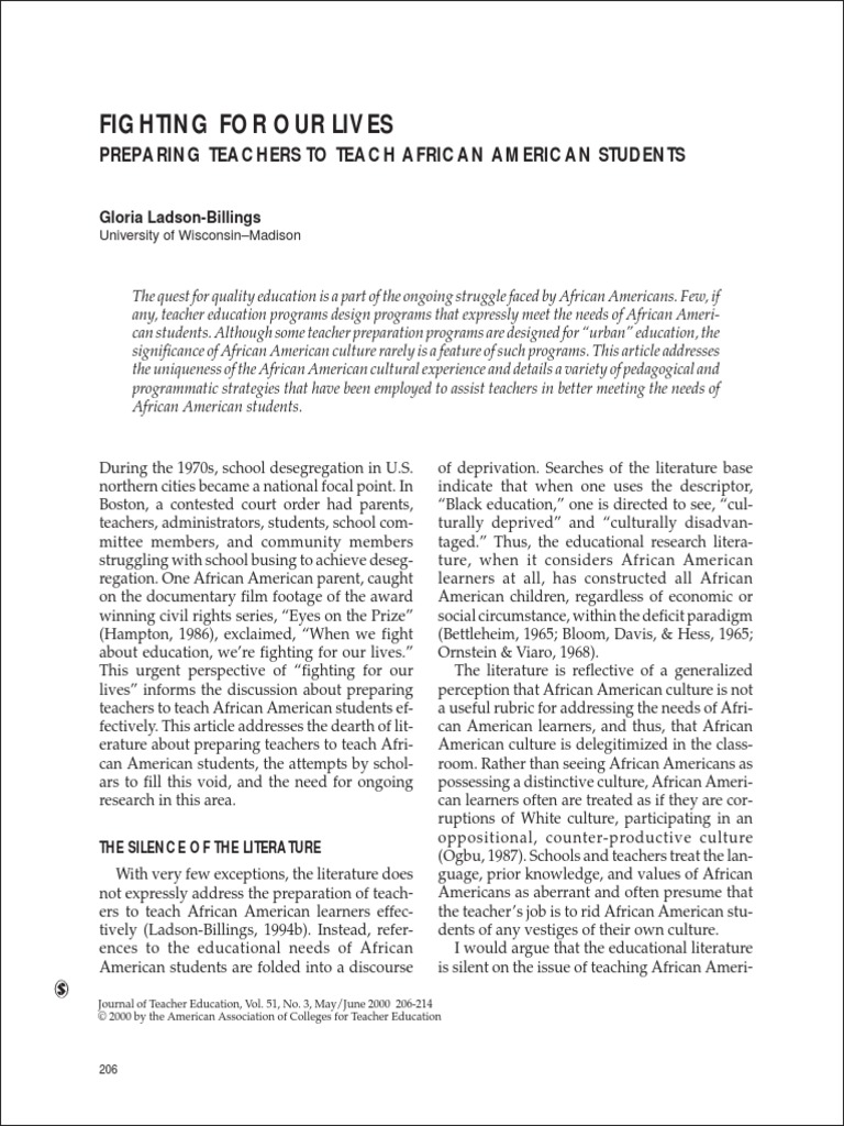 Fighting For Our Lives | PDF | Teacher Education | Racism