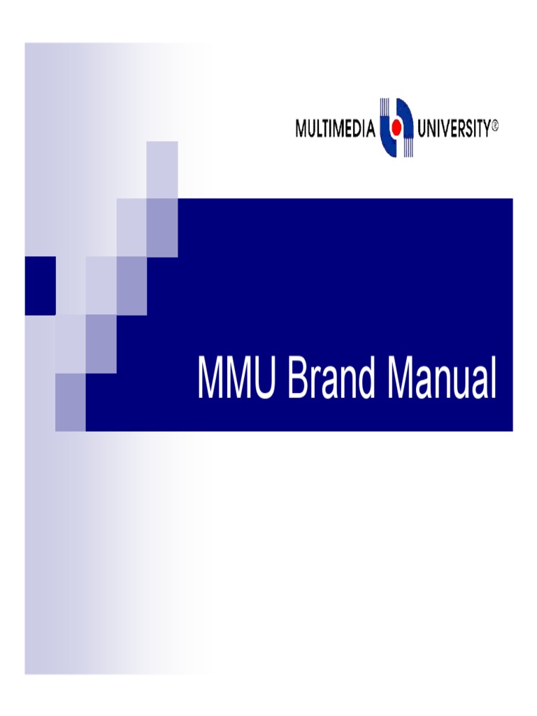 MMU Brand Manual | PDF | Typefaces | Logos