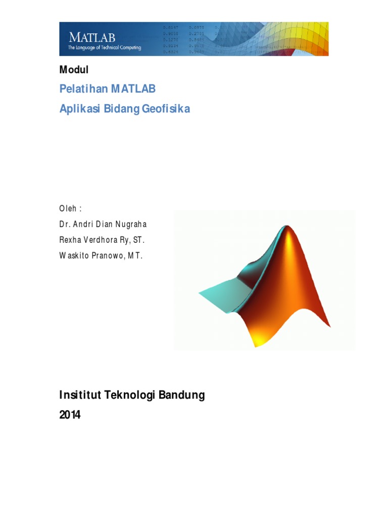 Modul Pelatihan Matlab 2014 | PDF | Metode & Bahan Ajar