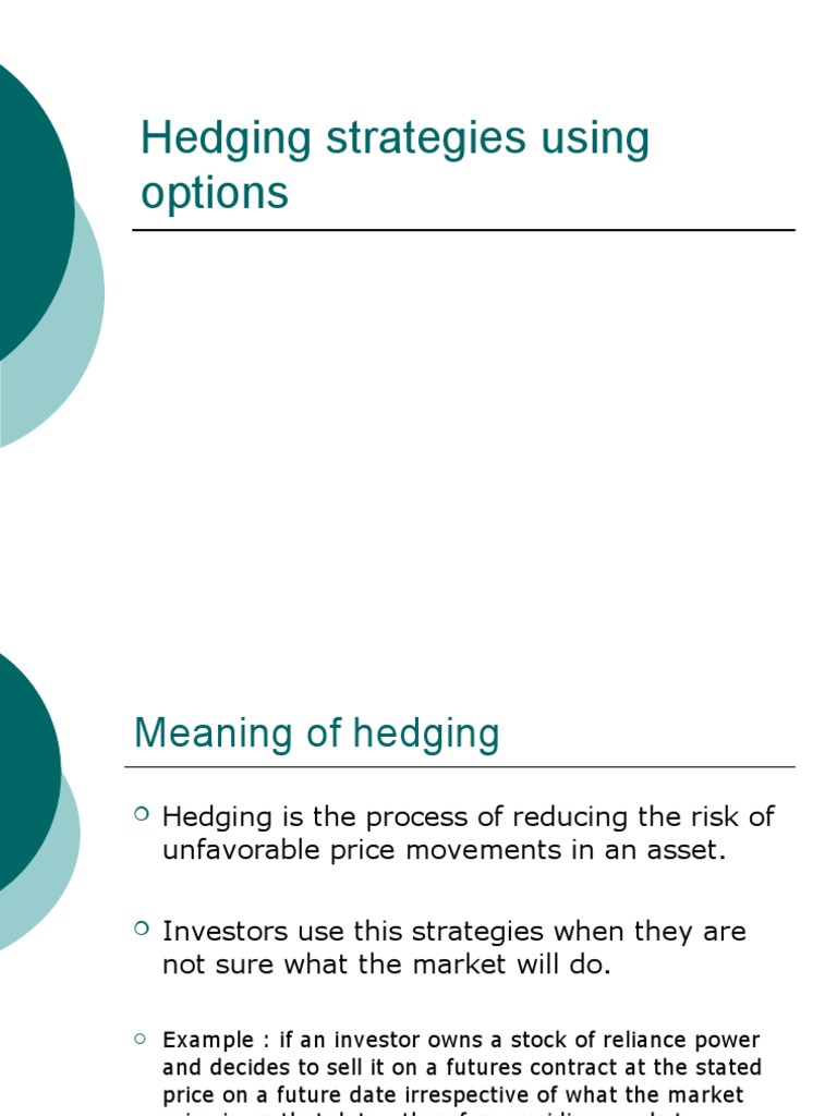 Hedging strategies using options | Put Option | Option (Finance)