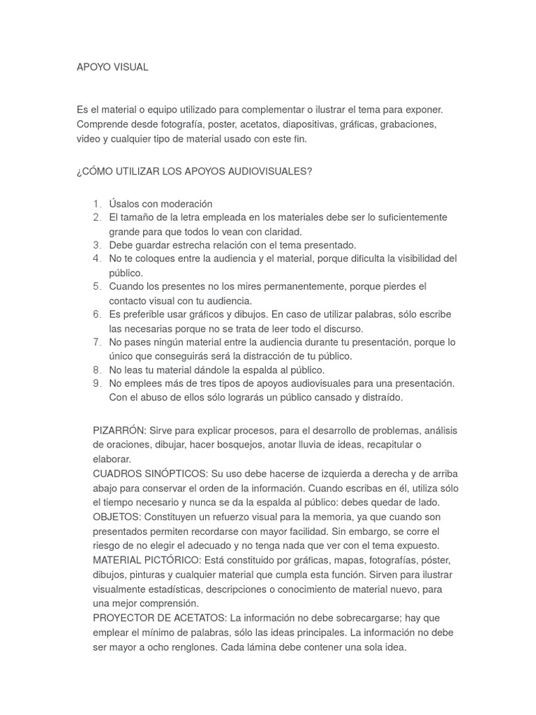 Apoyo Visual y Tipos de Exposiciones | PDF | Imagen | Pinturas