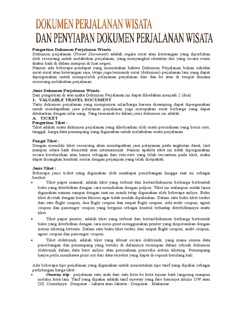 Dokumen Perjalanan | PDF