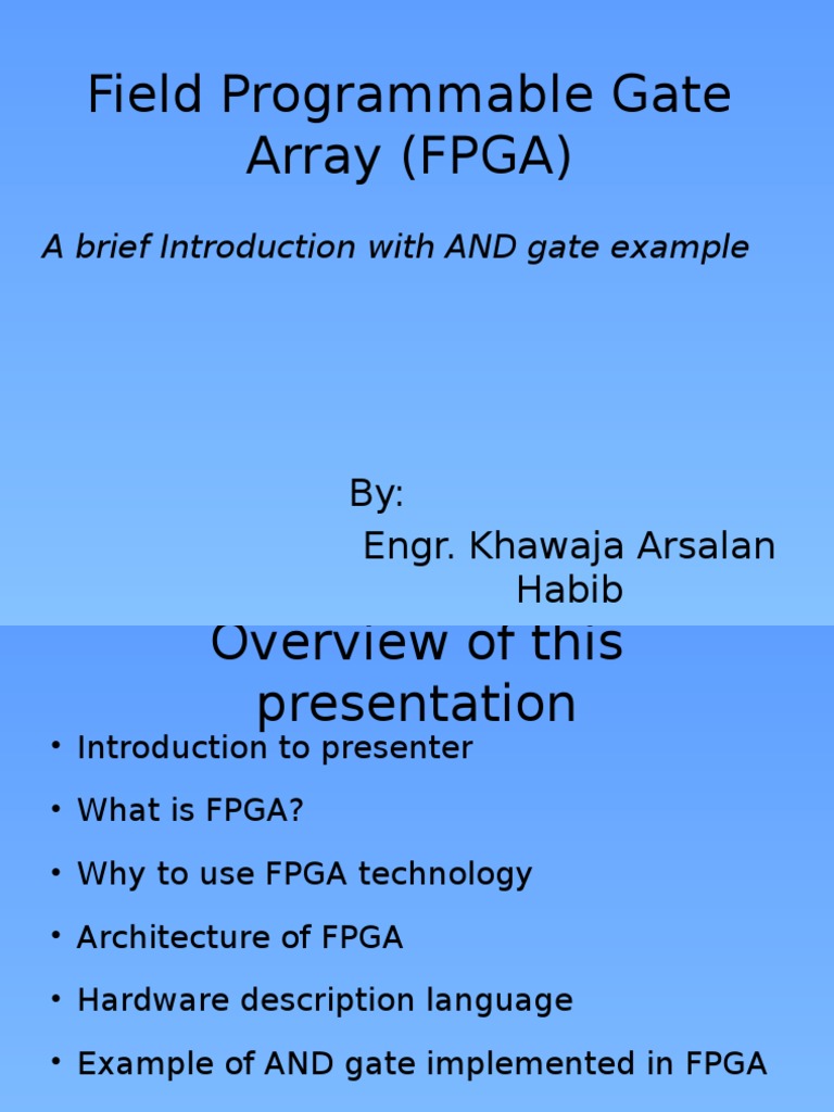 Field Programmable Gate Array Fpga Pdf Field Programmable Gate Array Hardware
