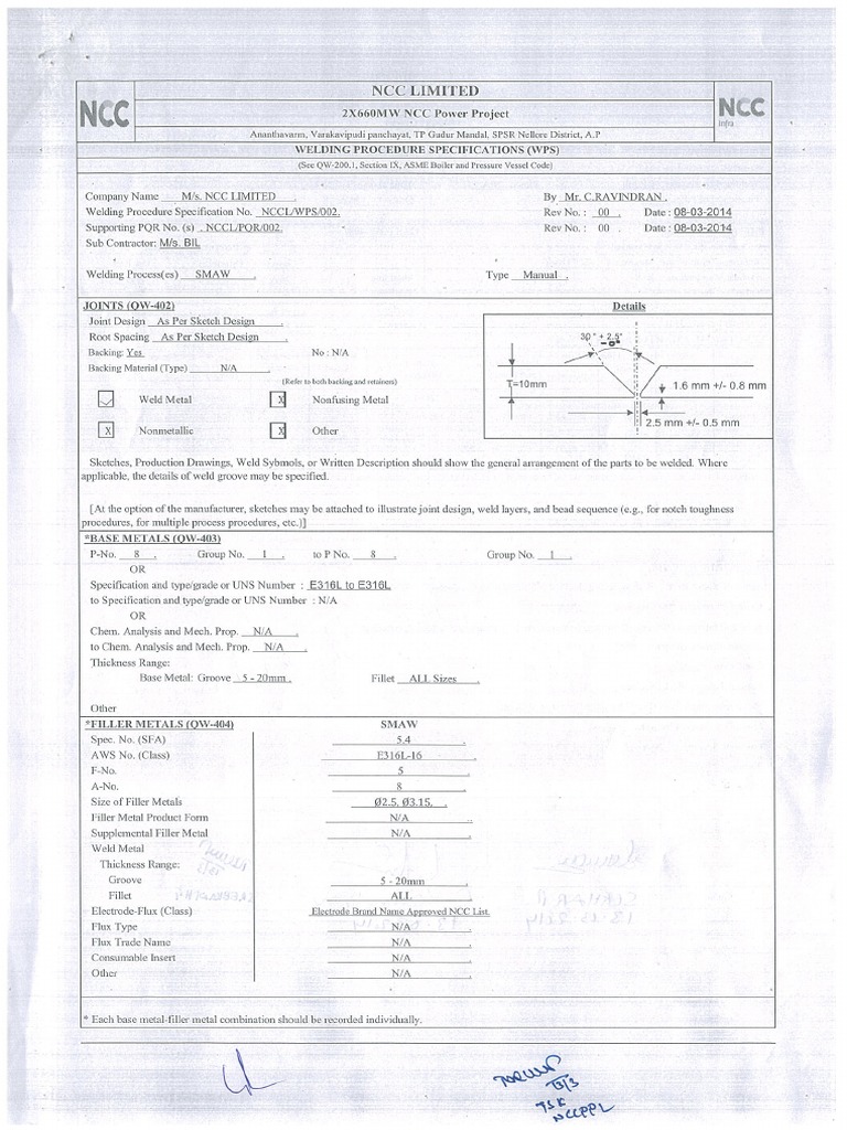 Approved 316-L WPS | PDF