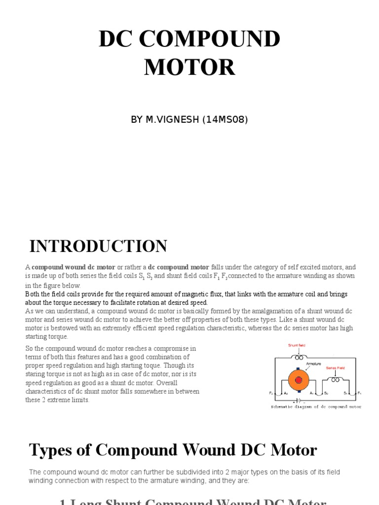 Overview of DC Compound Motors | PDF | Electric Motor | Electric Current