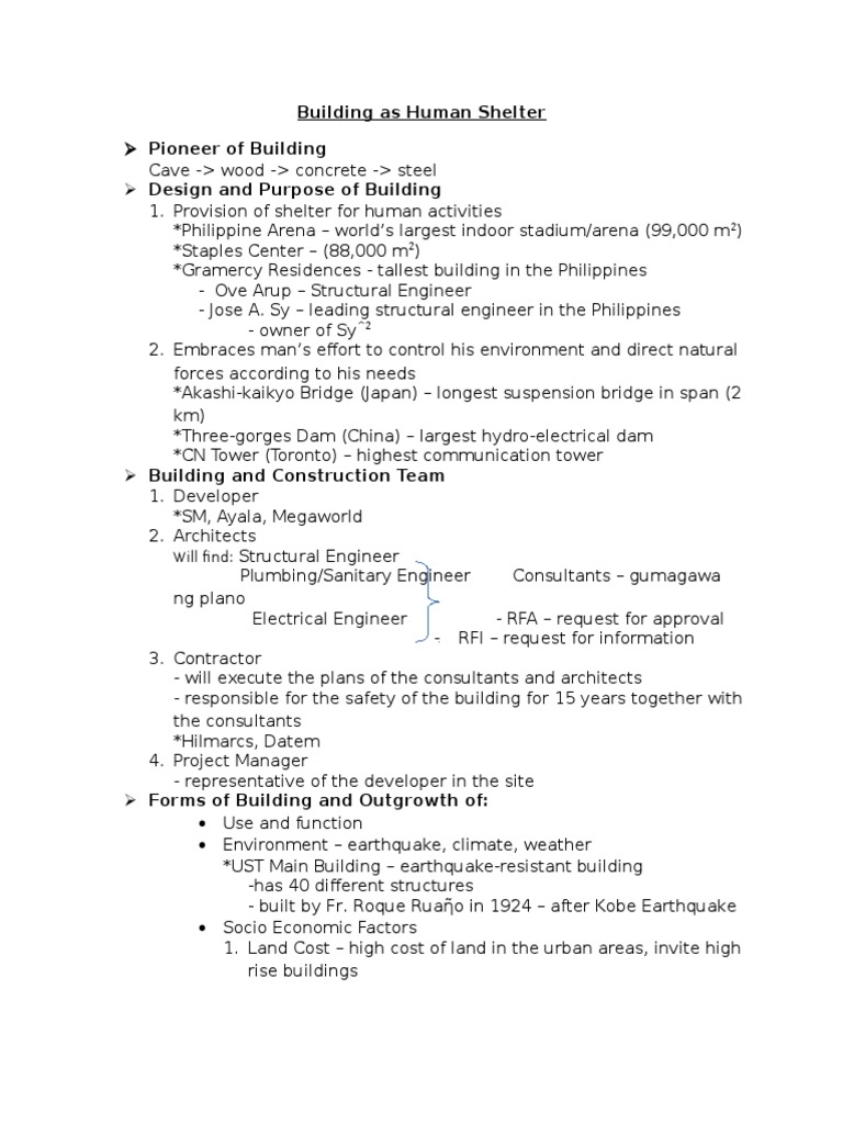Important Notes Building Design | Download Free PDF | Roof | Truss