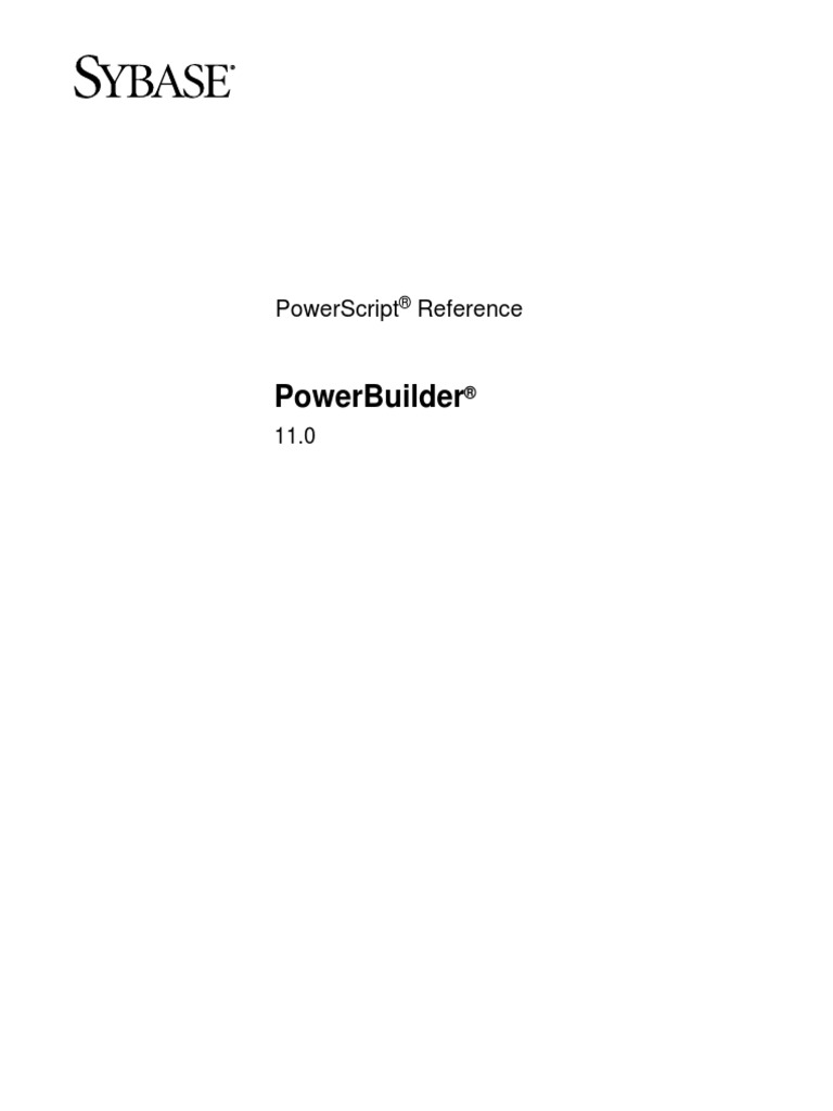 Powerbuilder Guide 11.0 | PDF | Data Type | Array Data Type