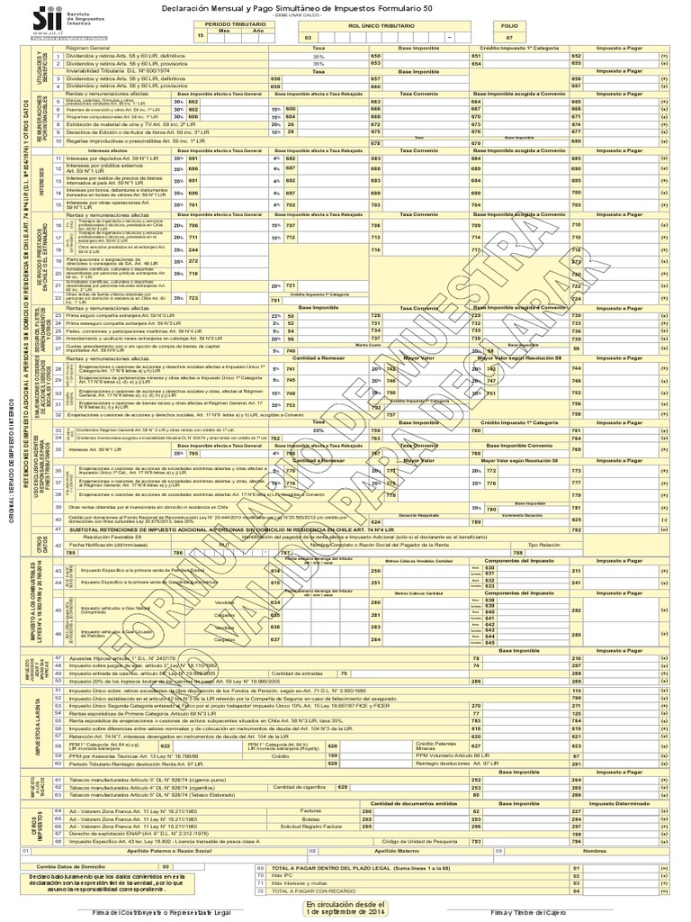 Formularios 50 | Compartir (Finanzas) | Impuestos