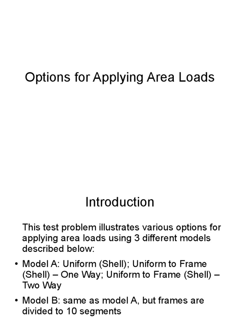 Area Load Application in SAP 2000 | PDF
