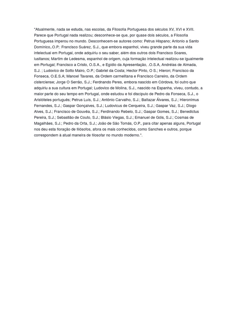 Lista de Filosofos Portugueses | PDF | Sociedade de Jesus | Ordem Dominicana