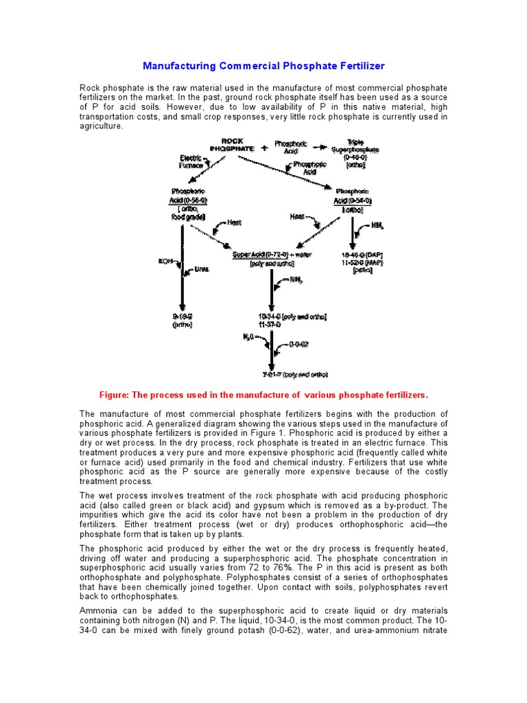 Manufacturing Commercial Phosphate Fertilizer | PDF | Phosphoric Acid ...