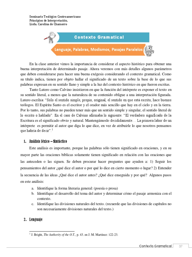 contexto inmediato remoto | Palabra | Autor