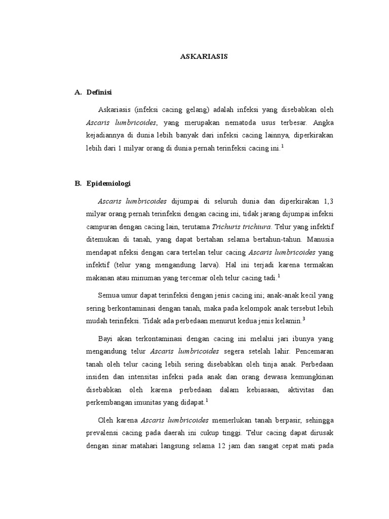 Panduan Lengkap tentang Askariasis | PDF