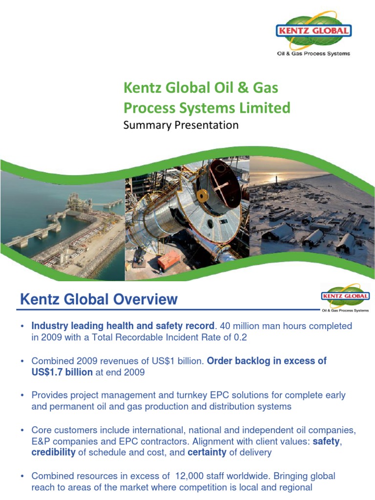 Kentz Global Oil & Gas EPC Services | PDF | Gas Compressor | Propane