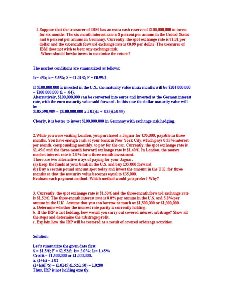 Microsoft Word - Module 1 | Download Free PDF | Arbitrage | Interest Rates