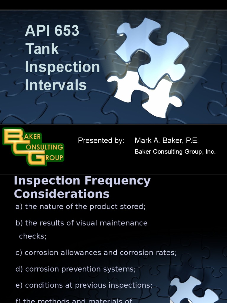 API 653 Insection Intervals | PDF | Corrosion | Water