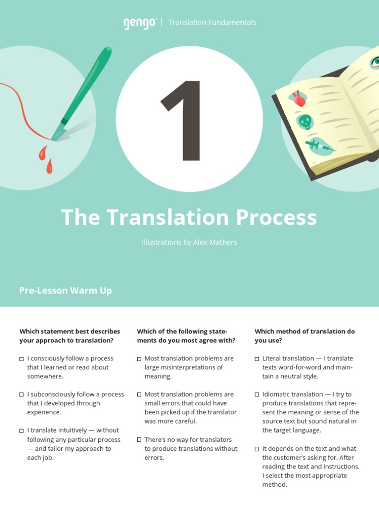 01 The Translation Process Lesson | Download Free PDF | Translations ...