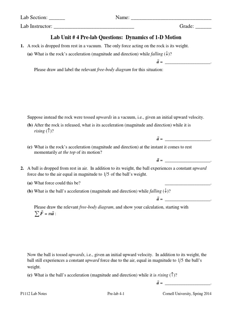 Phys 1112 | PDF | Acceleration | Force
