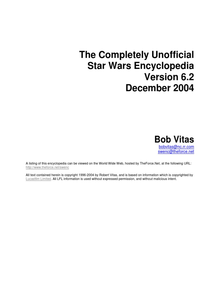 Star Wars Encyclopedia | PDF