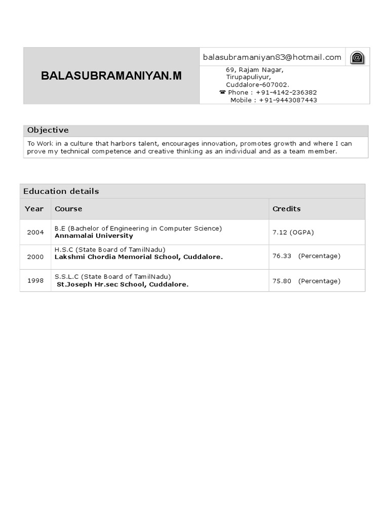Balu Resume | PDF | Computer Architecture | Computing