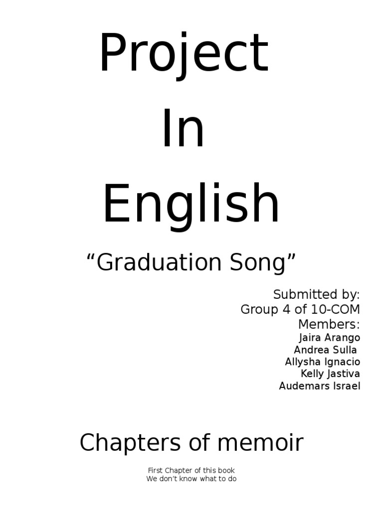 Graduation Song Lyrics and Memoir | PDF | Poetry | General Fiction