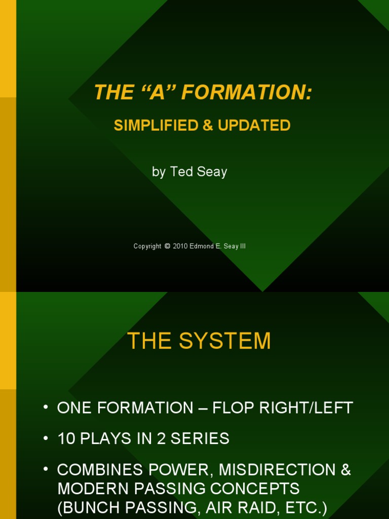 The "A" Formation:: Simplified & Updated | PDF