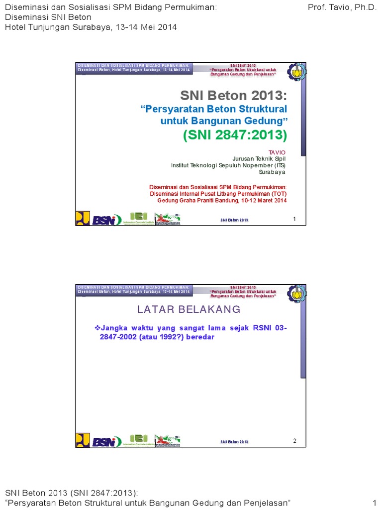 Prof. Tavio, Ph.D. I 2 | PDF | Teknologi & Rekayasa