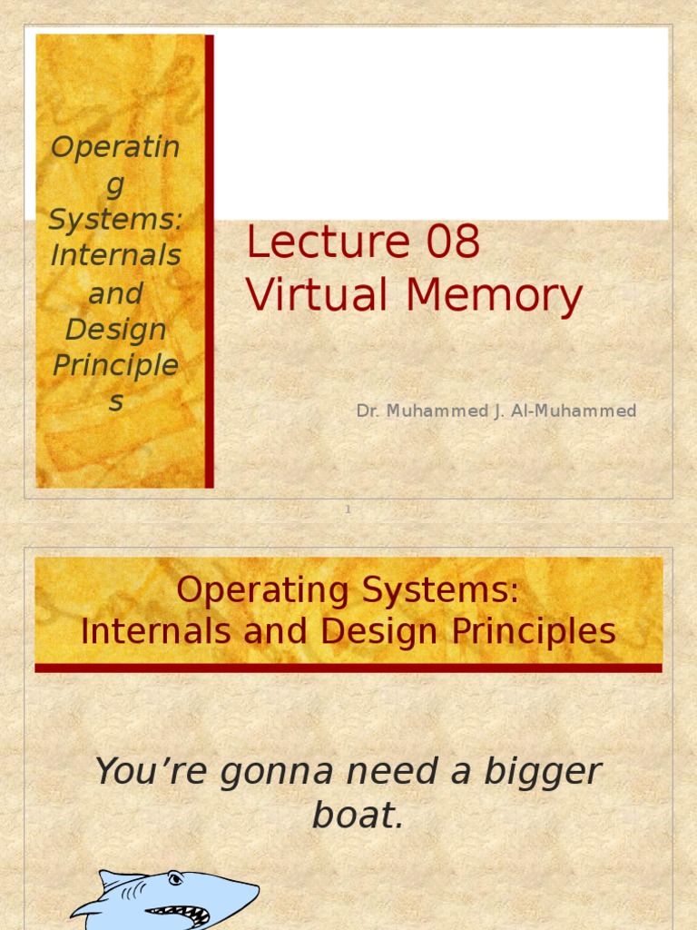 Virtual Memory: Operatin G Systems: Internals and Design Principle S | PDF | Cpu Cache ...