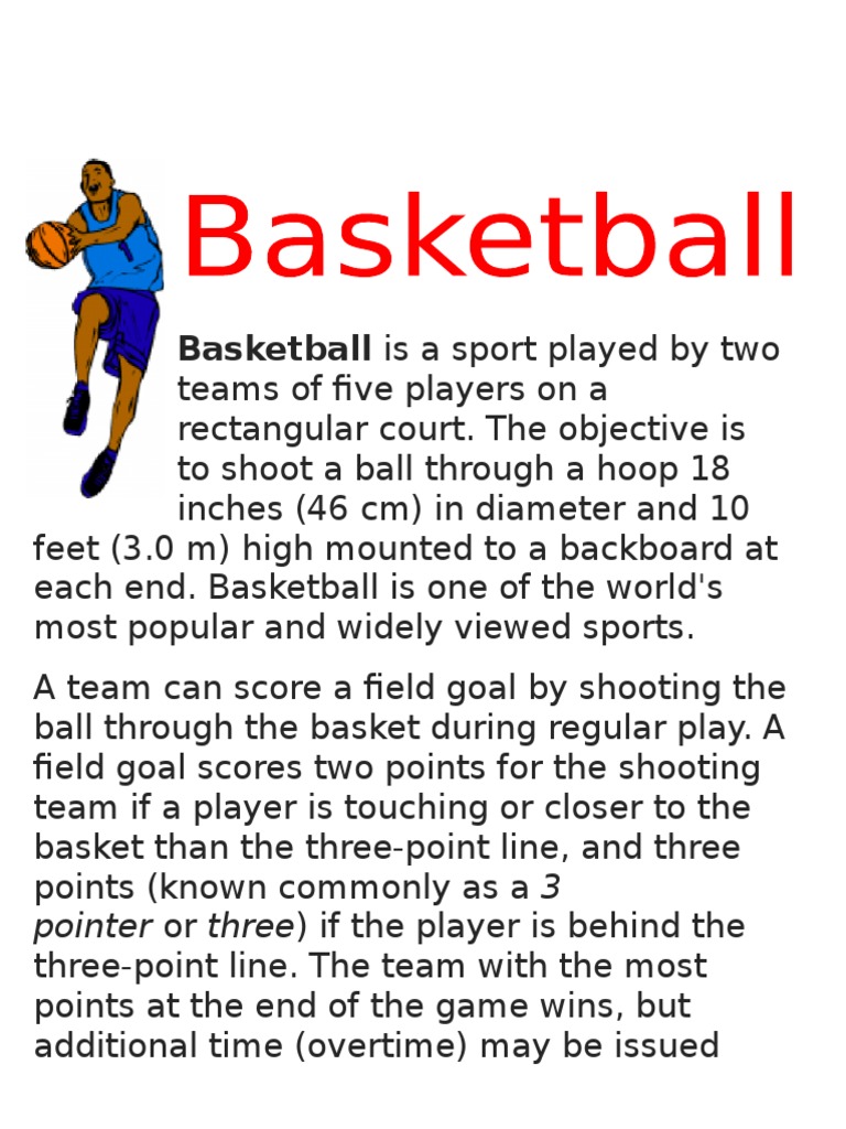 Basketball | PDF | Basketball Positions | Ball Games