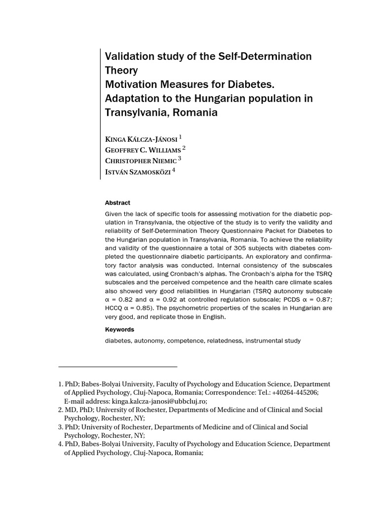 Deci Ryan Teoria Auto Determinarii | PDF | Motivation | Motivational