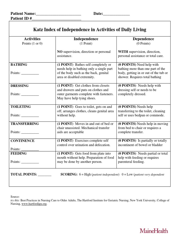 Katz Adl Lawton iadl | Geriatrics | Nursing