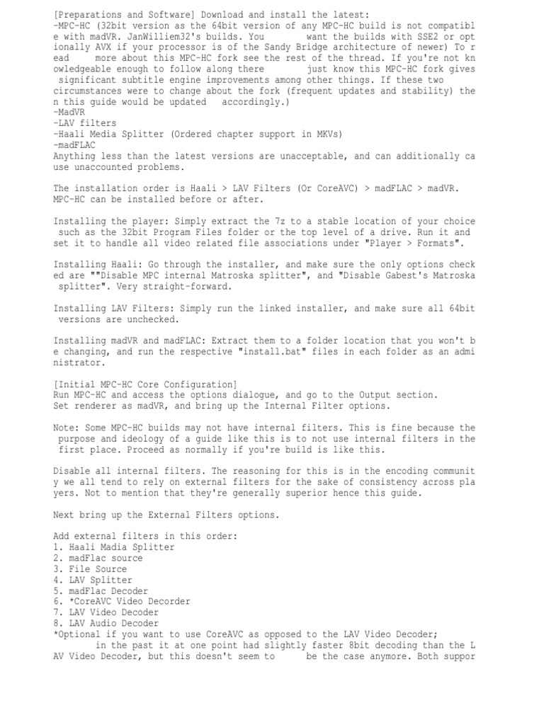 MPC HC Guide | PDF | Graphics Processing Unit | Computer Hardware