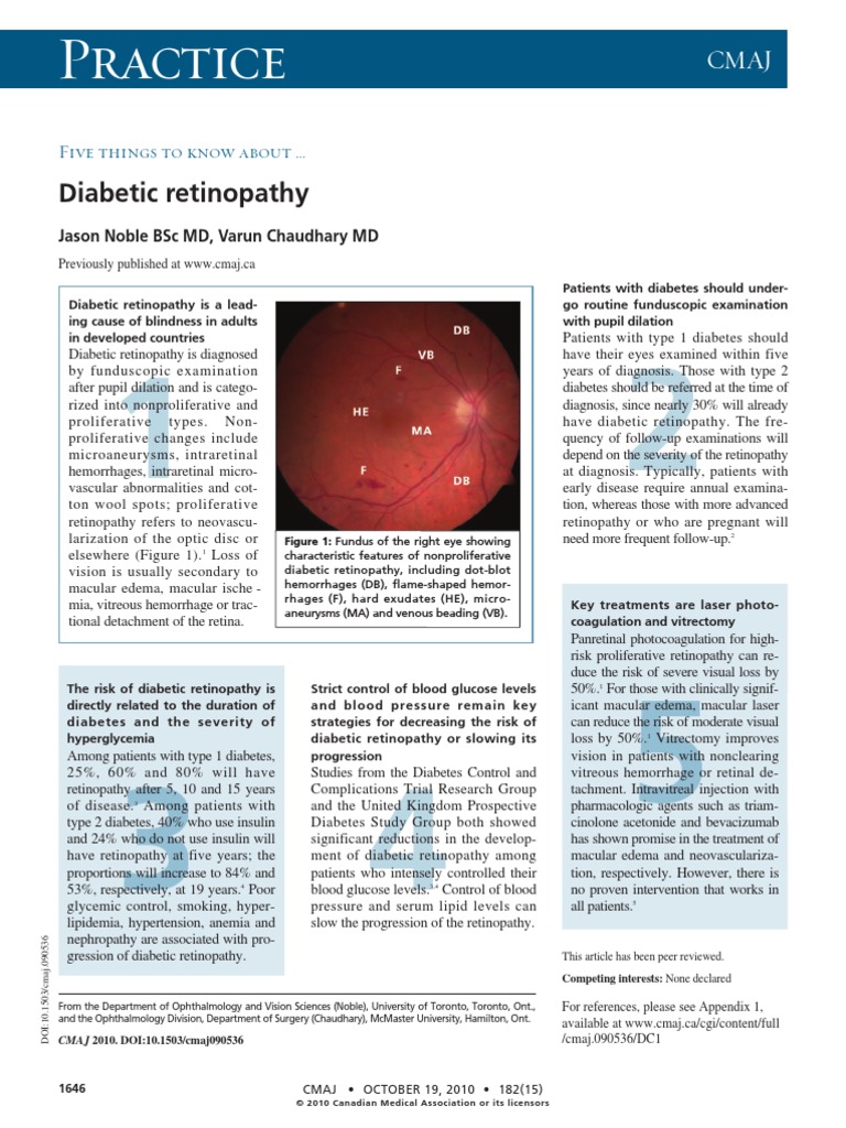 Practice: Diabetic Retinopathy | PDF | Medical Specialties | Ophthalmology