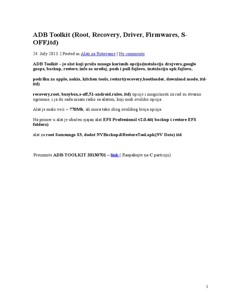 ADB Toolkit | PDF | Booting | Computer File