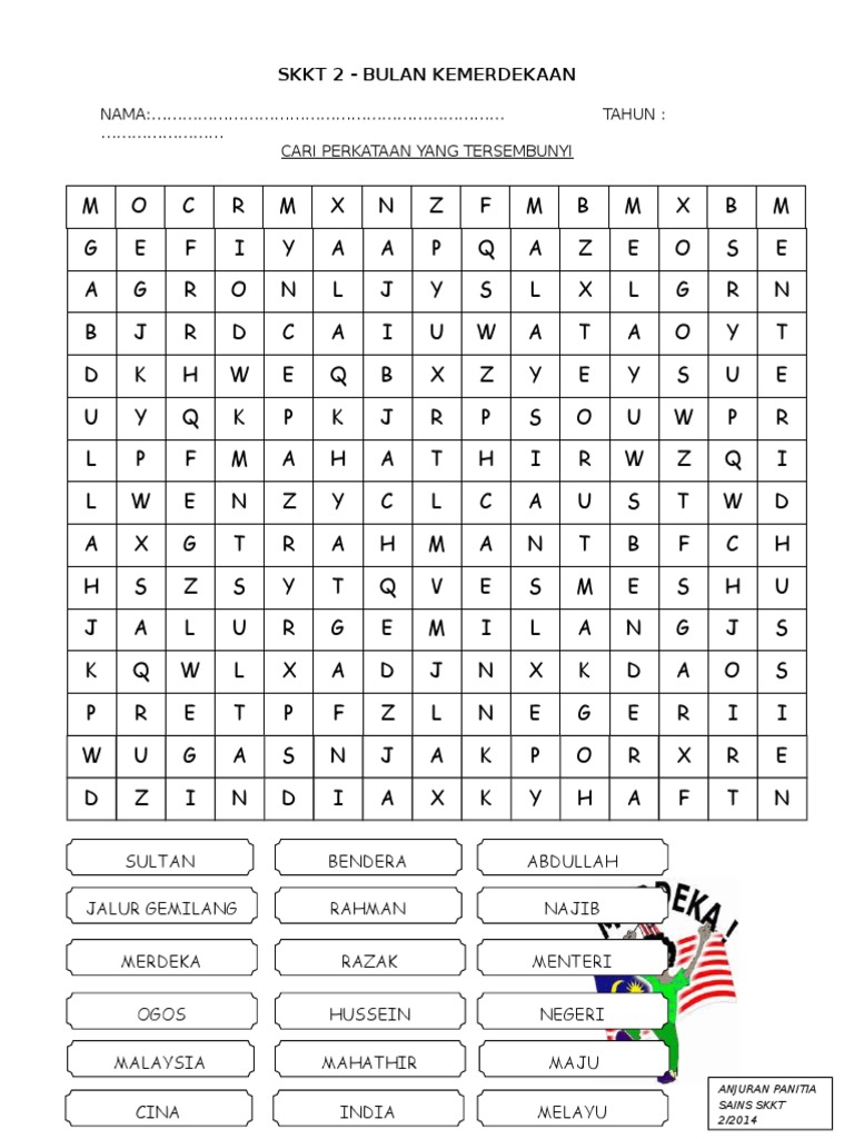 Cari Perkataan Yang Merdeka Tersembunyi | PDF